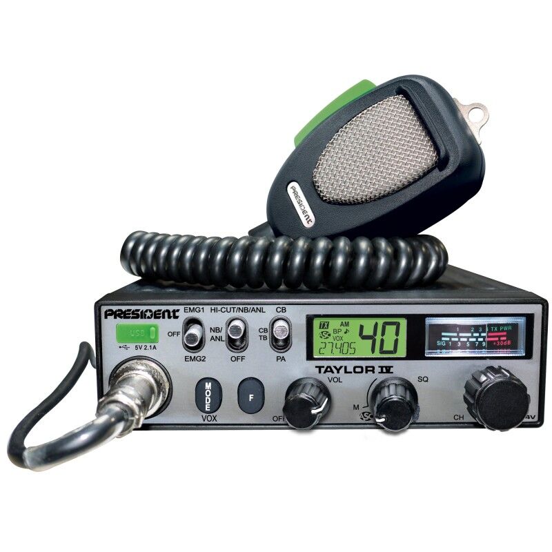 PRESIDENT TAYLOR IV DM 12/24V Radio CB ASC USB